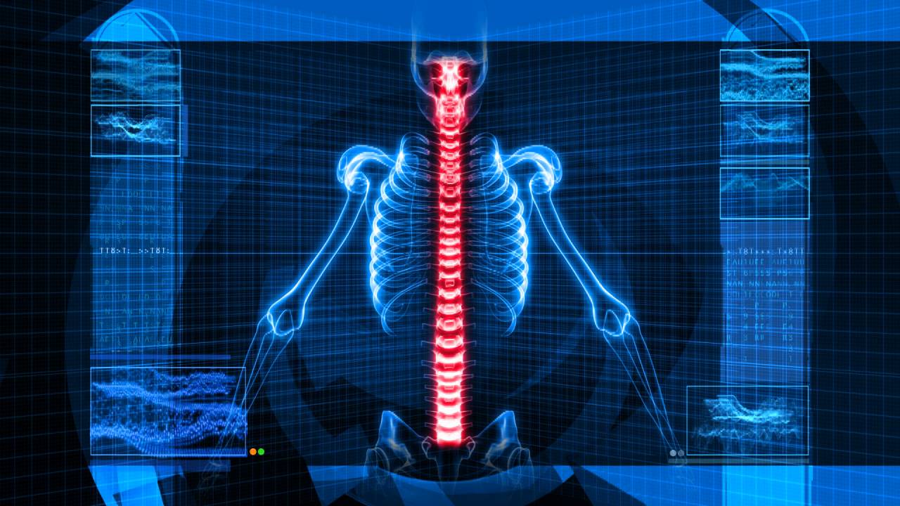 Rotating Spine Blue & Red Loop - YouTube