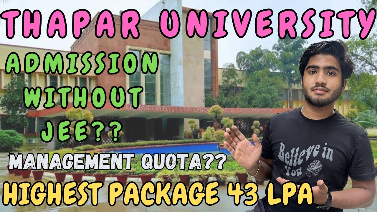 "THAPAR UNIVERSITY Reality Check - 43 LPA Highest Package & Drugs?? 🤔 ...