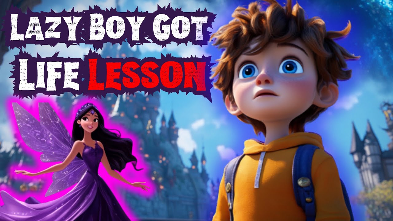 The Lazy Boy Story 🧚 | Bedtime Stories with Moral Lesson for Kids in ...