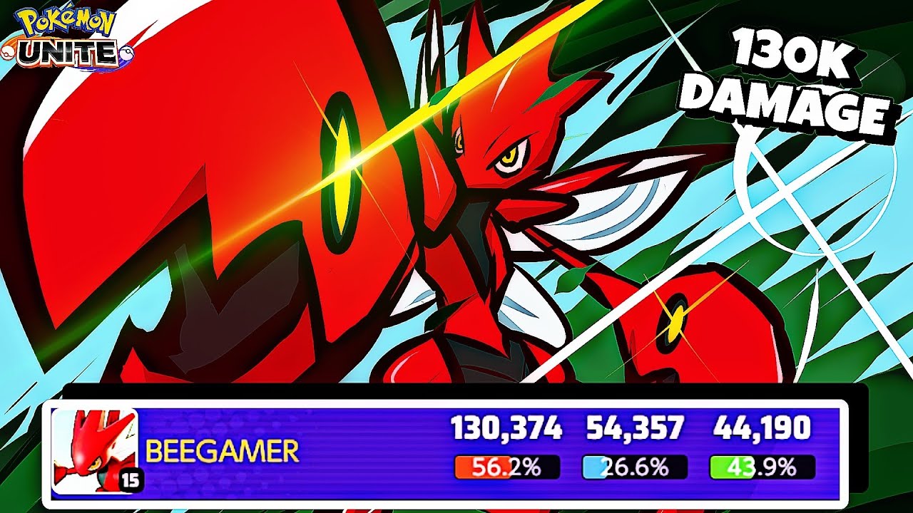 SCIZOR GAMEPLAY ||130K DAMAGE IN POKEMON UNITE || SOLO CARRY IN MASTER ...