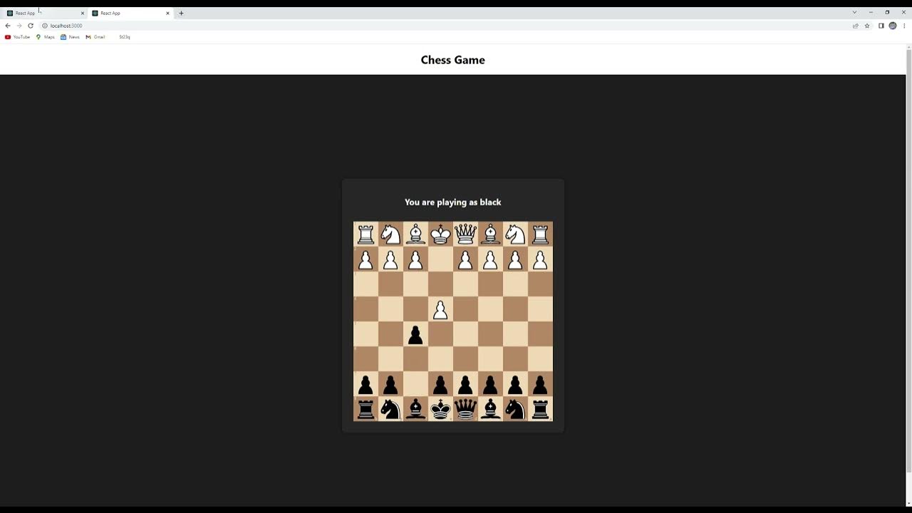 Real Time Chess Game Using React Chessboardjsx And Youtube