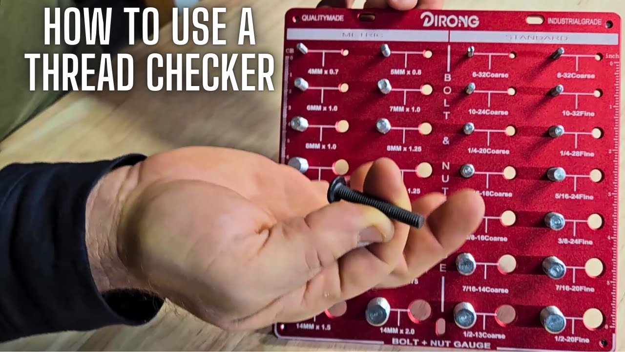 Thread Checker | Thread Gauge | 28 Nut and Bolt Thread Checker - YouTube