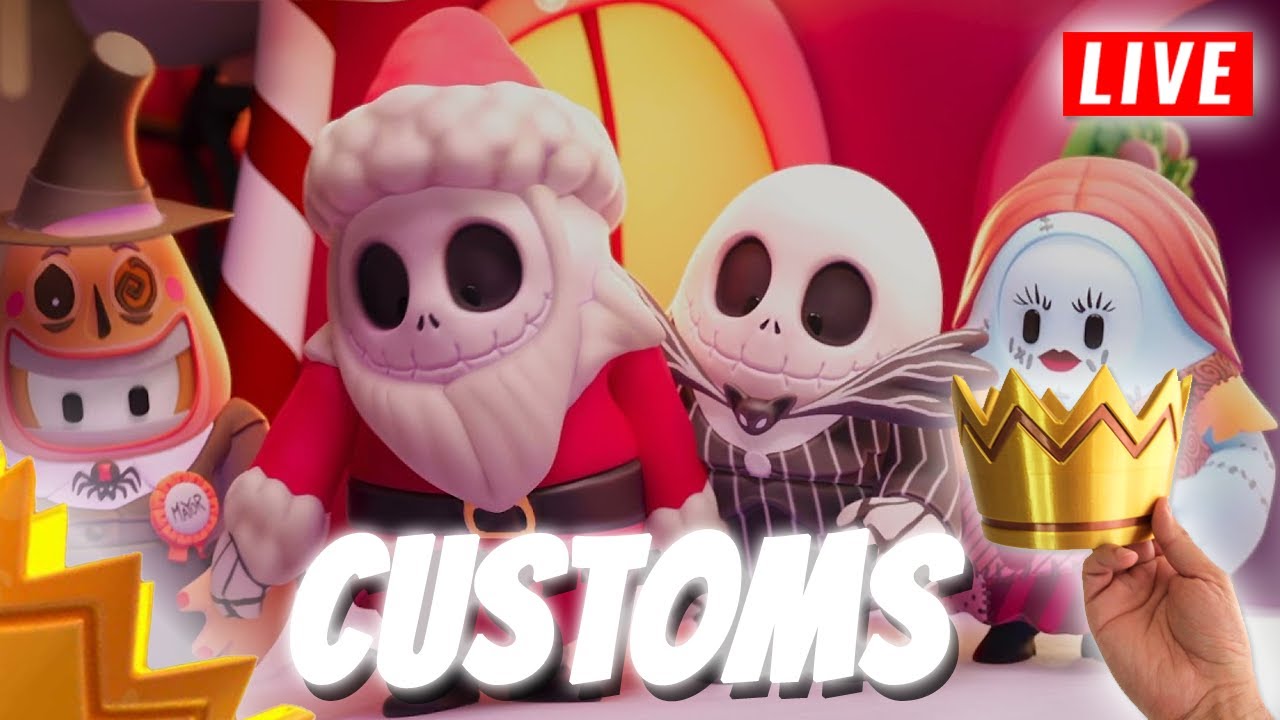 🔴LIVE - FALL GUYS CUSTOMS - YELLOW Vs PINK - FIRST TO 20 WINS - YouTube
