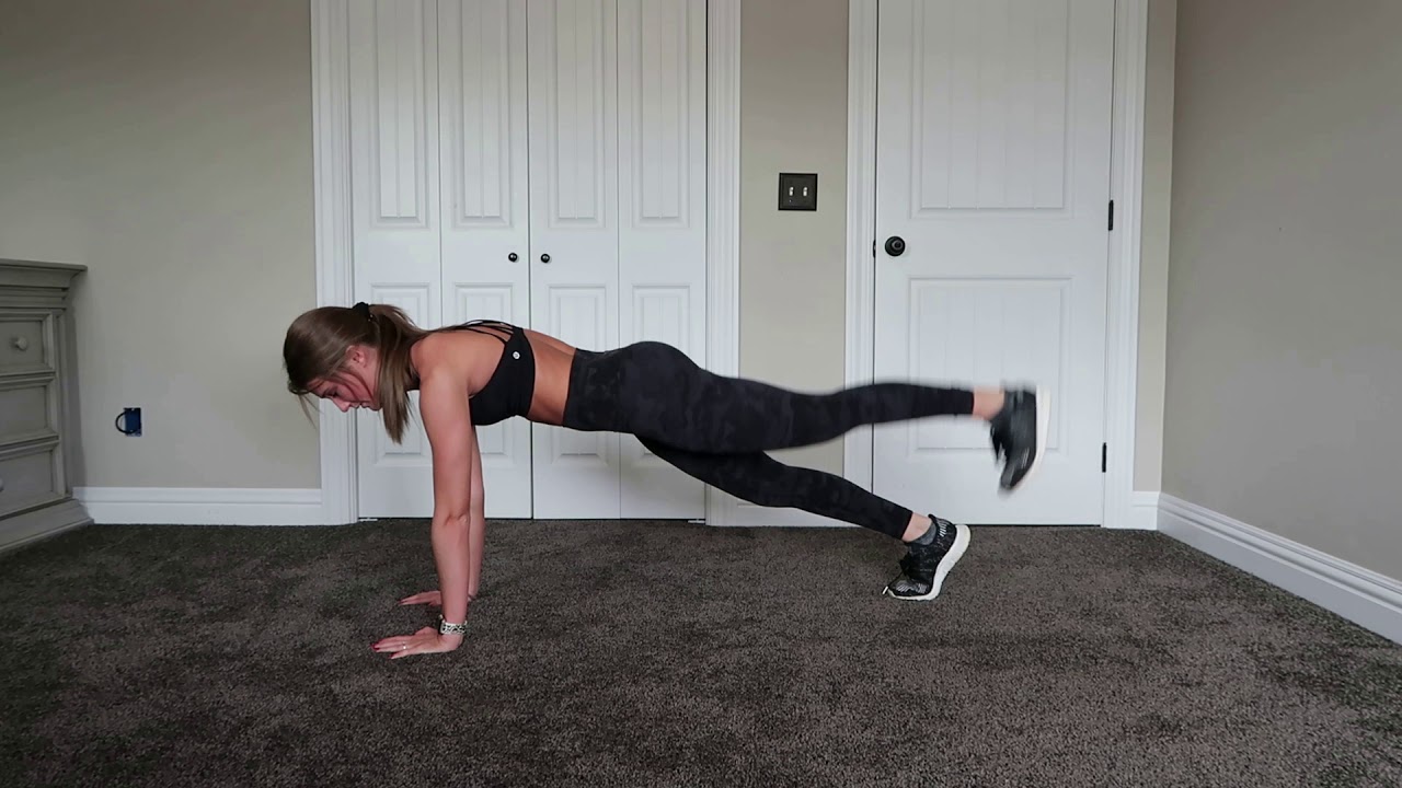 HIGH PLANK LEG LIFTS - YouTube