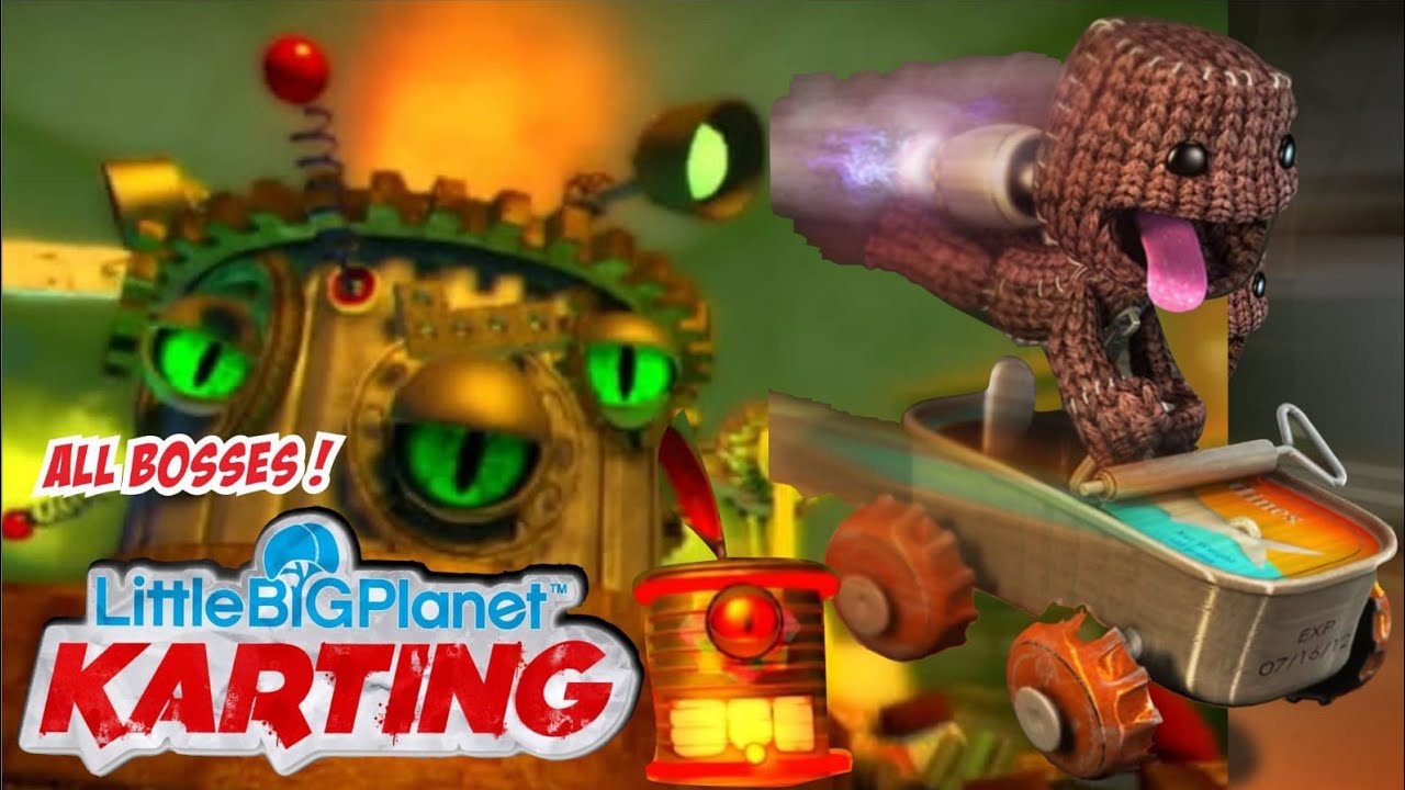 LittleBigPlanet Karting - All Bosses - YouTube