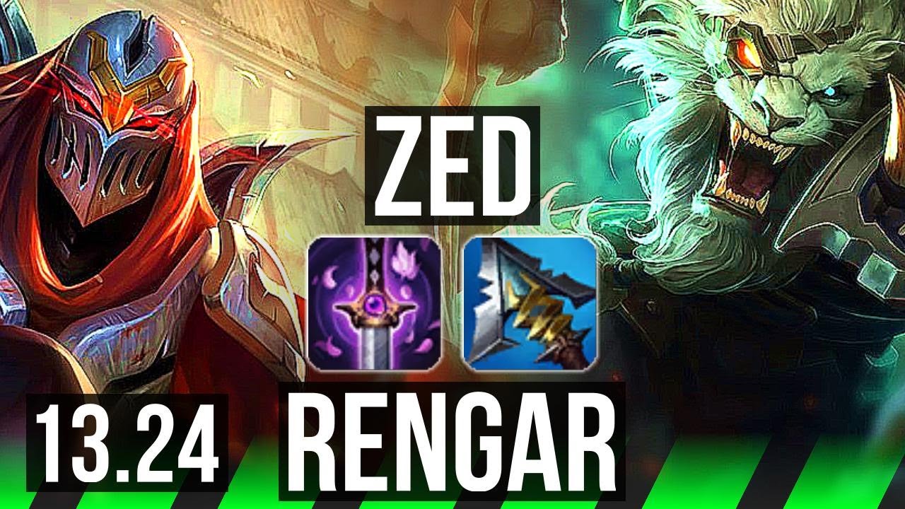 ZED vs RENGAR (JNG) | 800+ games, 12/3/9, Legendary | NA Master | 13.24 ...