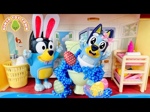 Baby Bluey Blocks the Toilet on Easter 🚽 | Pretend Play with Bluey Toys ...