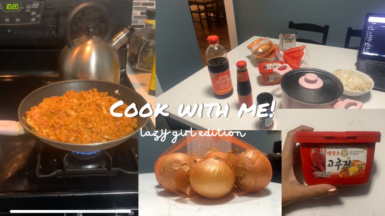 Cook with Me! Easy Korean fried rice recipe, Lazy girl approved?? - YouTube