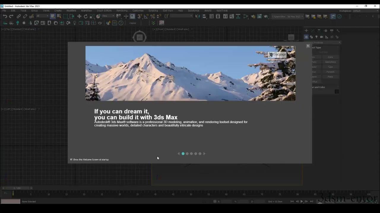 001 INTERFACE OF 3DSTUDIO MAX | VIEWPORT LAYOUT | TIMELINE | NAVIGATION BAR | COMMAND PANEL ...