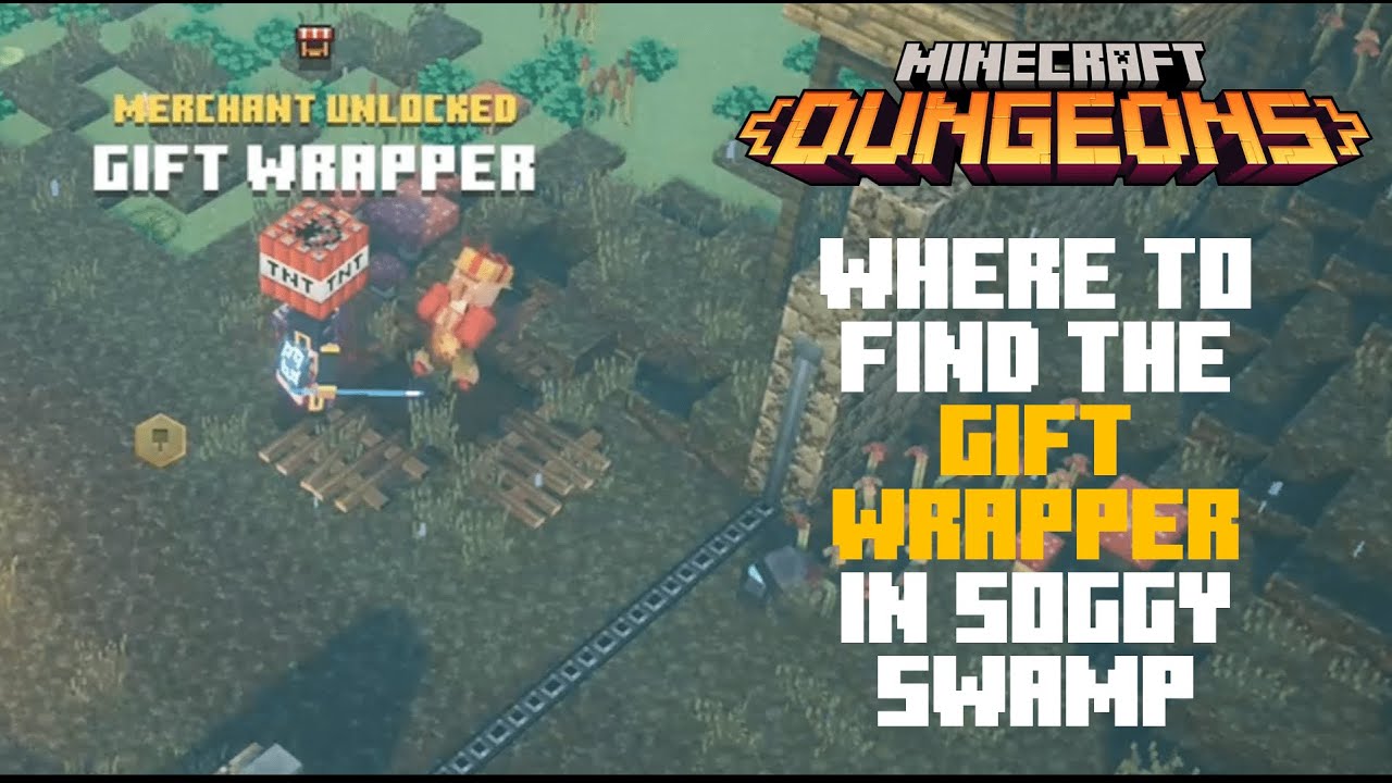 Where to find Gift Wrapper Merchant in Minecraft Dungeons - YouTube