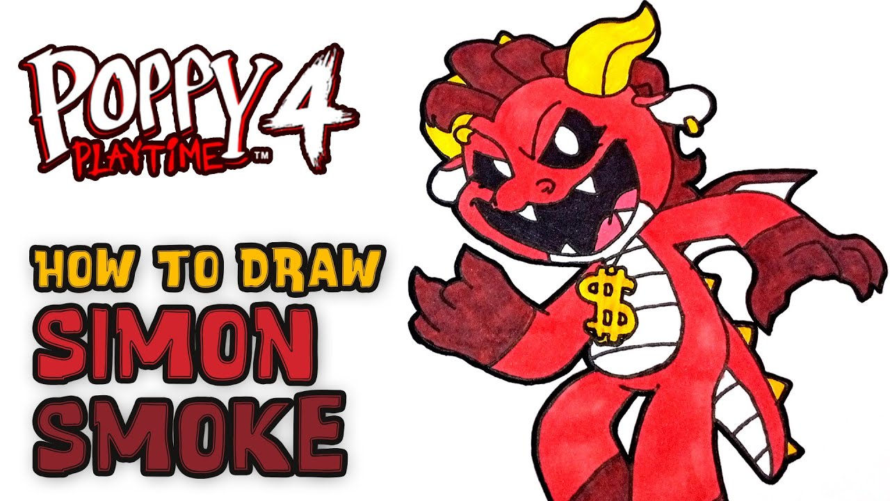 How To Draw SIMON SMOKE (Nightmare Critters) | Poppy Playtime Chapter 4 ...