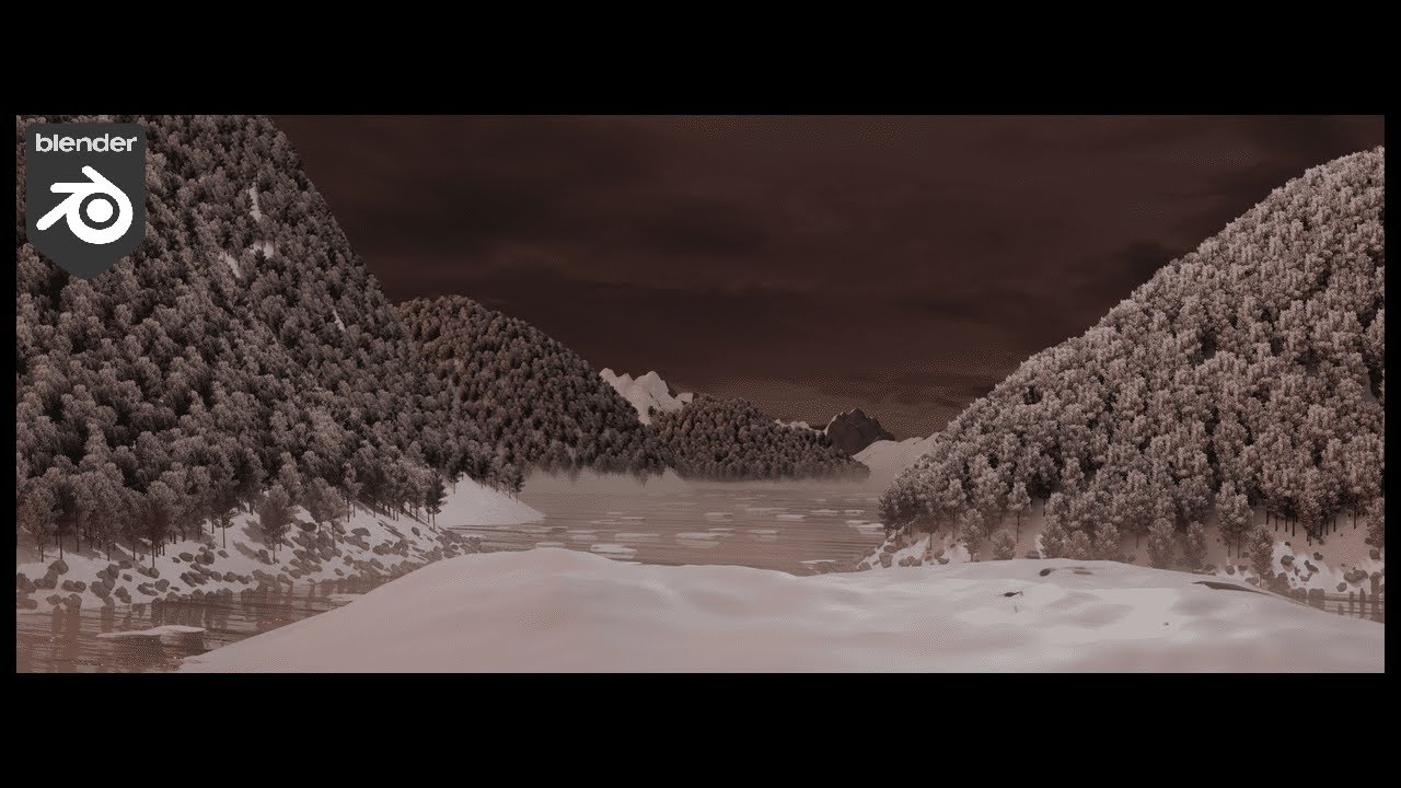 blender winter environment render - YouTube