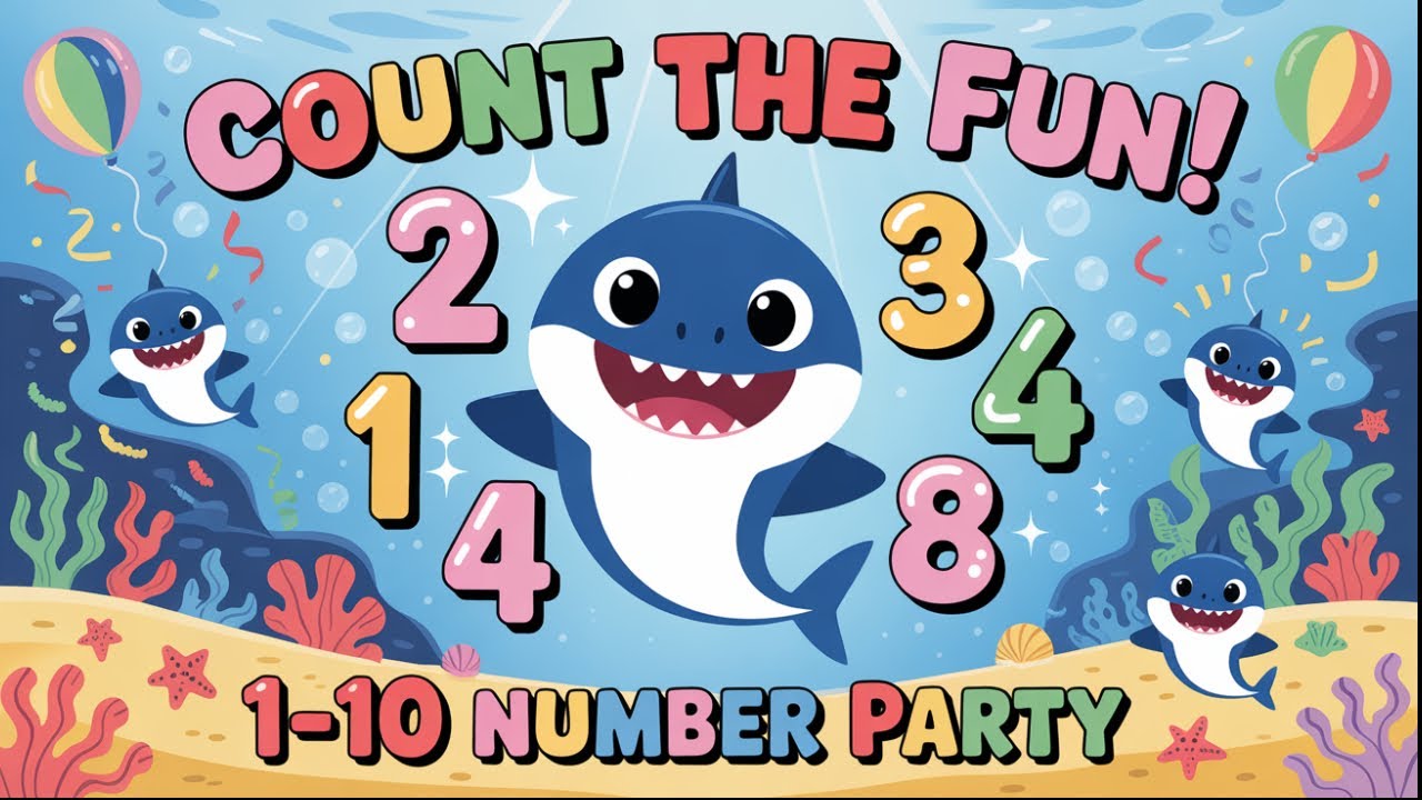 Baby Shark Number Party 1 to 10 | Kids Counting Song - YouTube