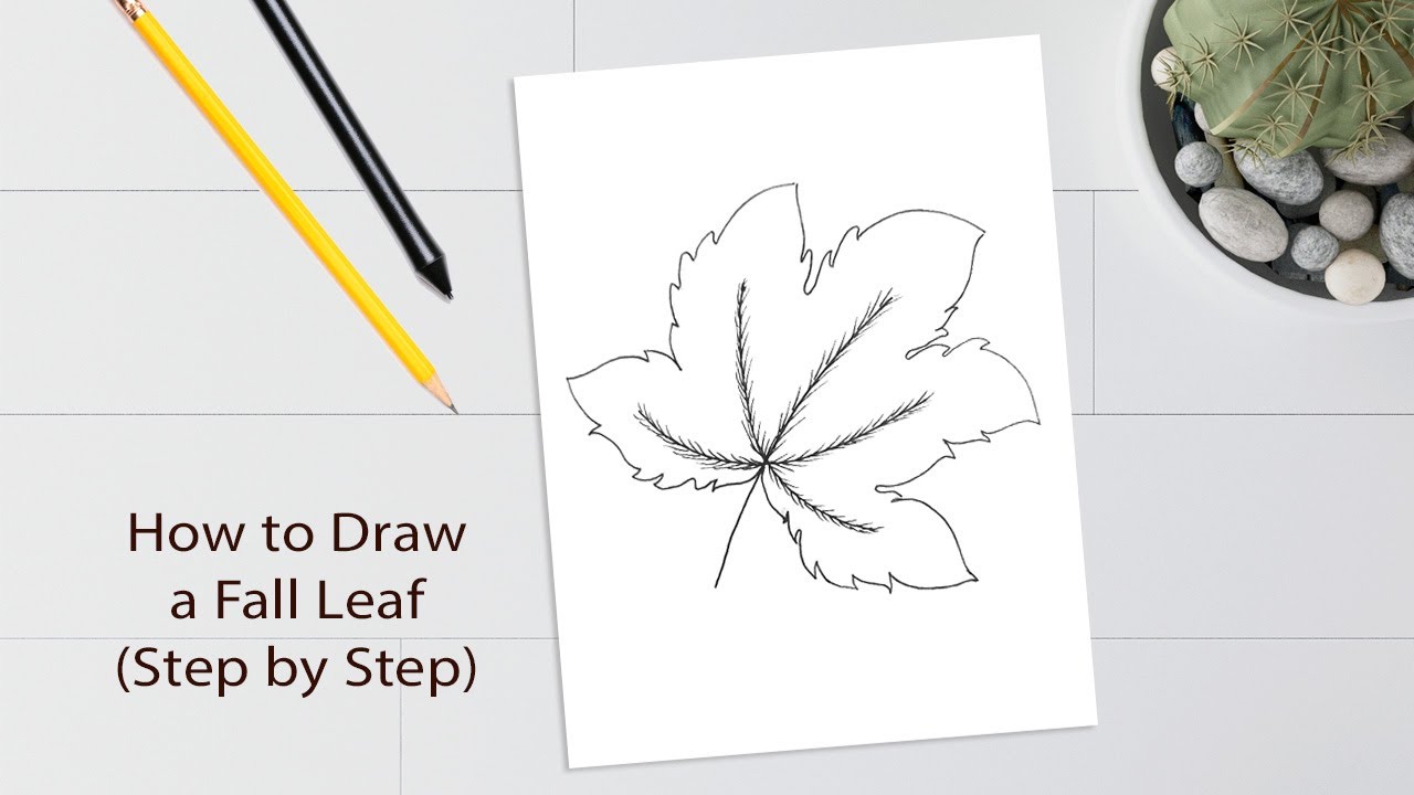 How to draw a Fall Leaf | Easy Step by Step Tutorial | Autumn Doodles ...