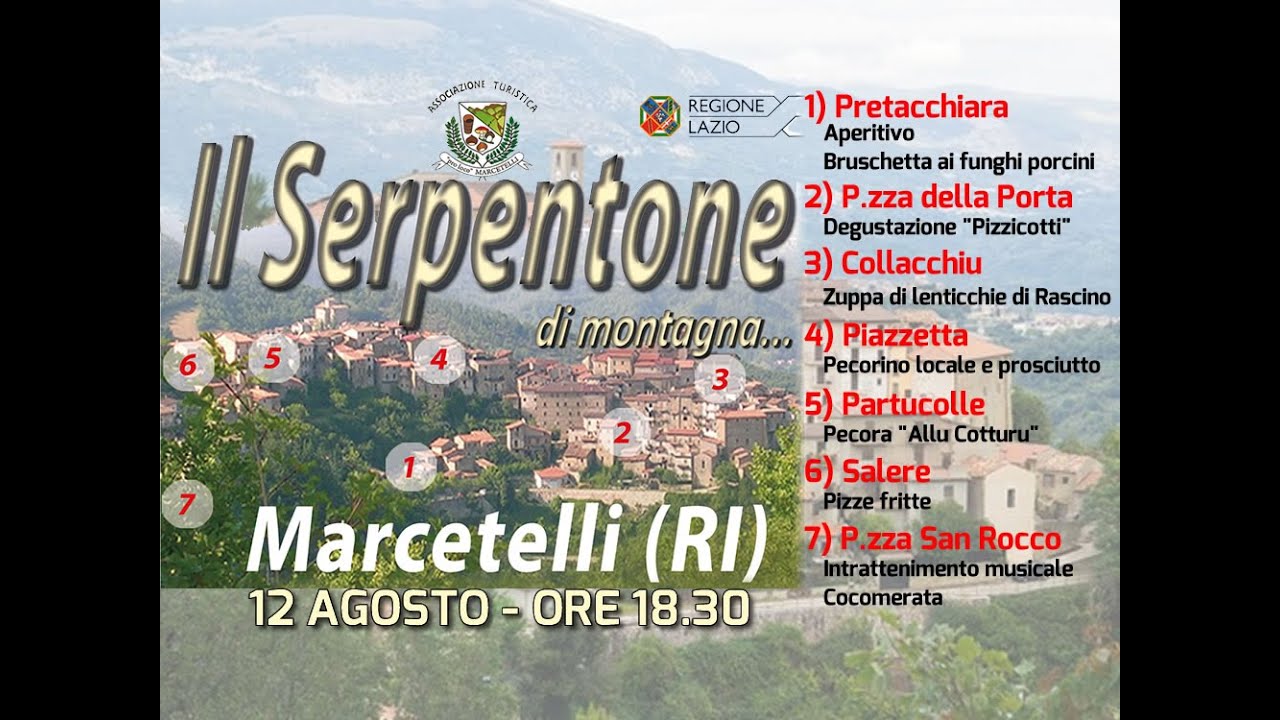 Marcetelli: Il serpentone di montagna 2016 - YouTube