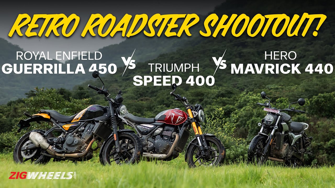 Royal Enfield Guerrilla 450 VS Triumph Speed 400 VS Hero Mavrick 440 ...
