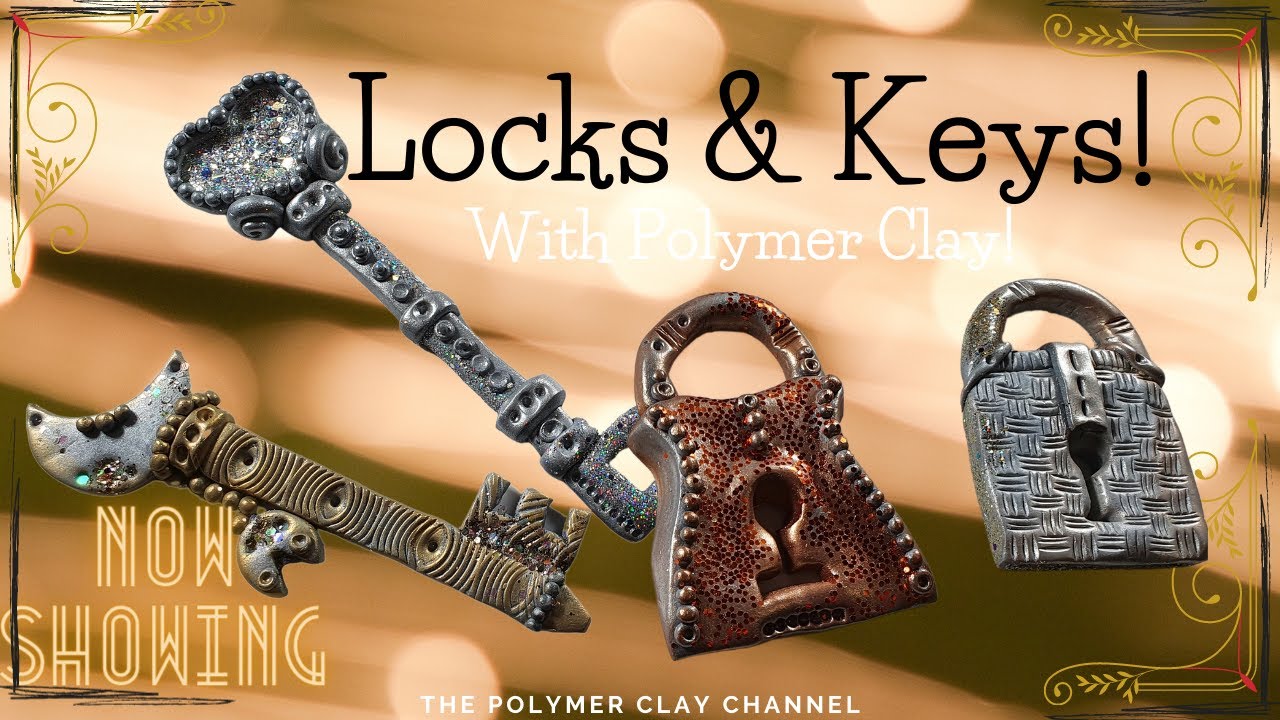 Locks & Keys with Polymer Clay! How to make detailed keys as a beginner ...