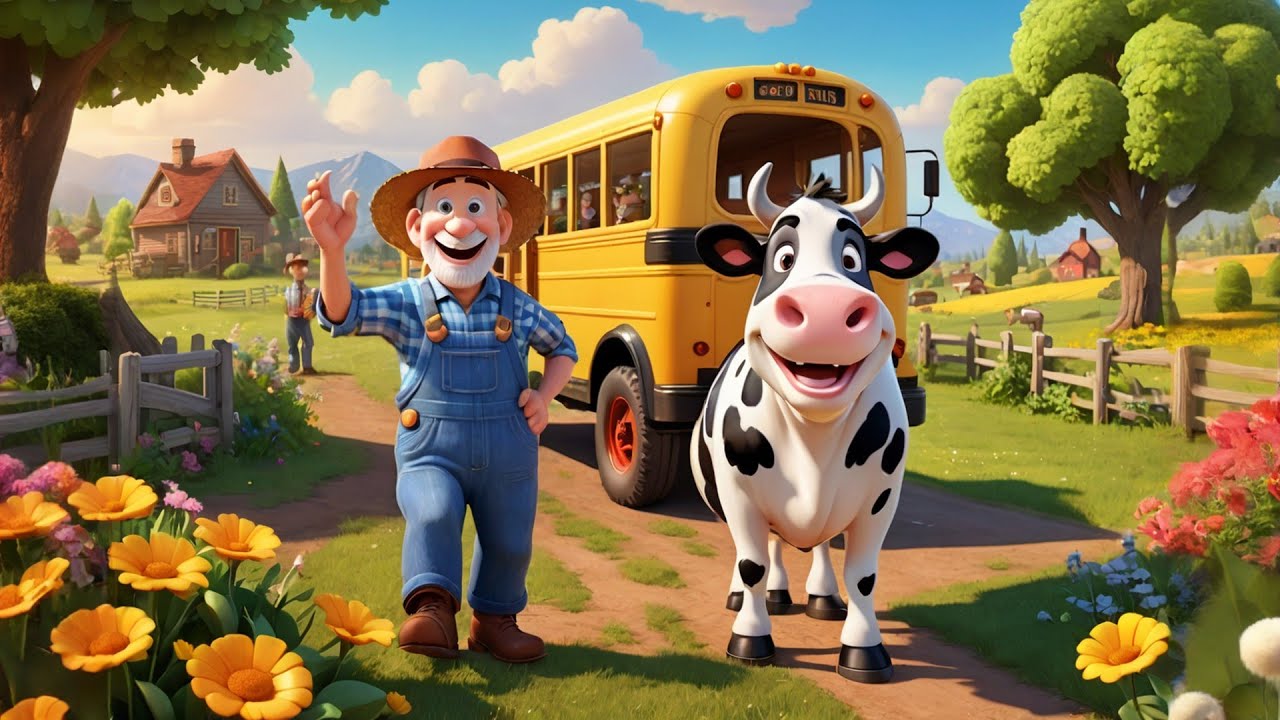 Old MacDonald Had a Farm Wheels On The Bus Nursery Rhymes & Kids Songs ...