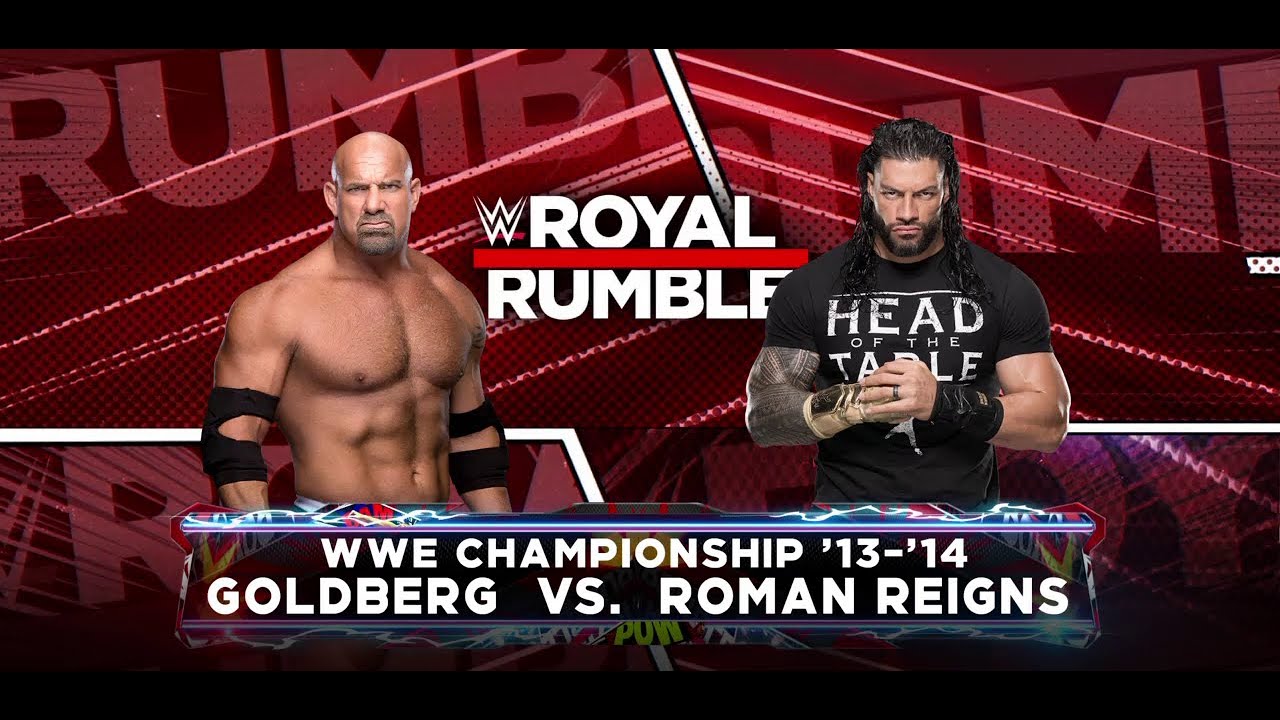 WWE 1 on 1 WWE Championship Match Goldberg vs Roman Reings - YouTube