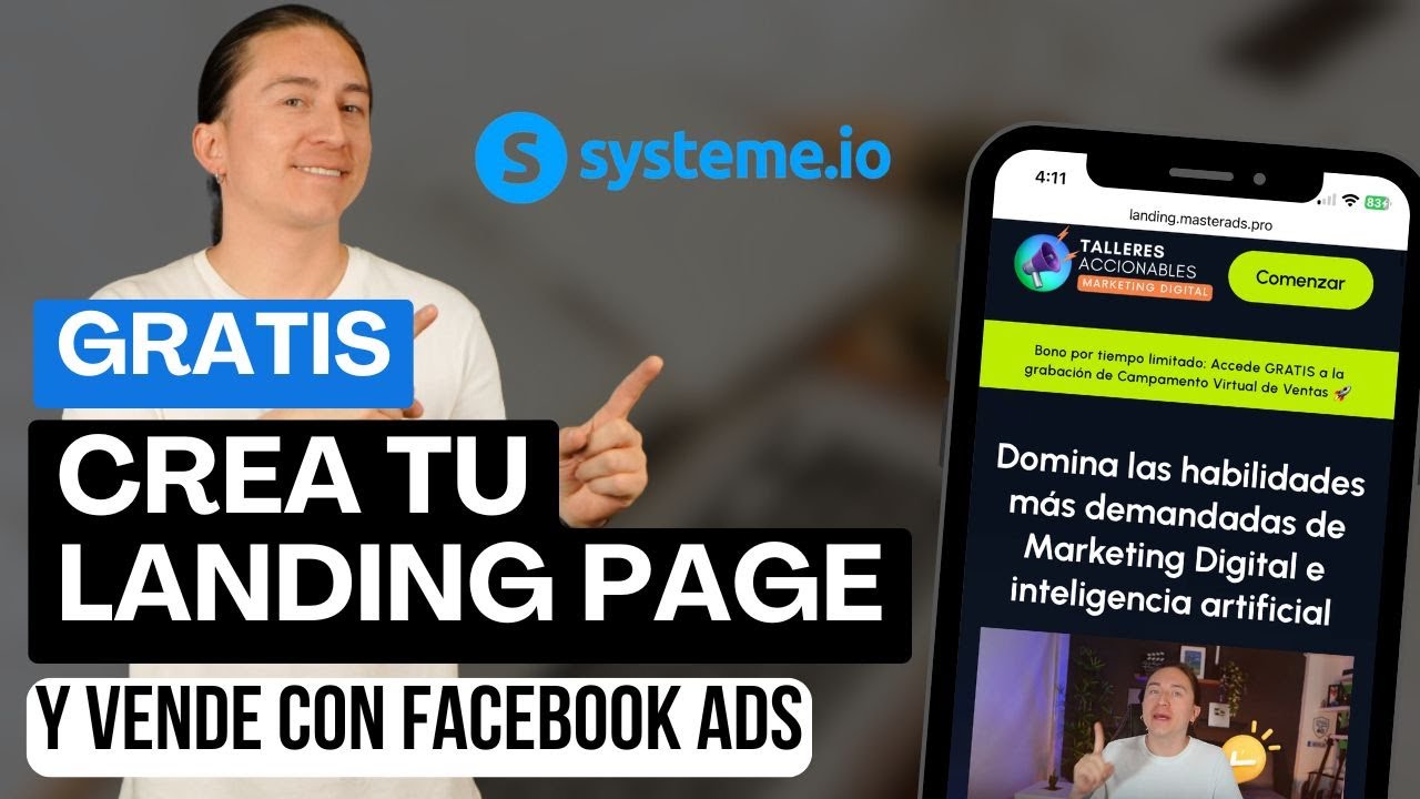 Cómo Crear una Landing Page Gratis con Systeme.io y Vender con Facebook ...