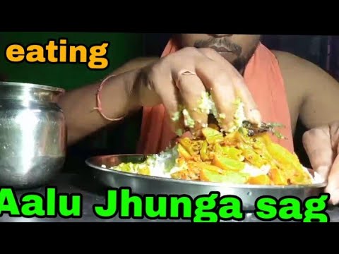 Desi Aalu Jhunga Sag Bhat , Eating Show 09 - YouTube