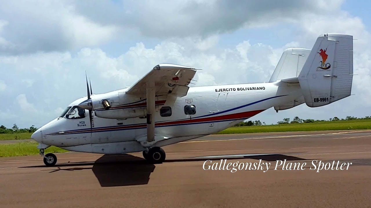 M28 Skytruck Ejercito Venezolano Takeoff de Pto Ordaz - YouTube
