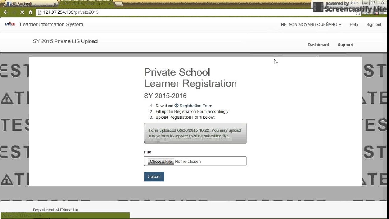 How to Upload Registration Form of Private Schools to LIS - YouTube