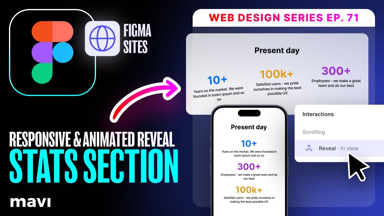 Create a Numbers Section With ANIMATED REVEAL in Figma Sites (Web ...