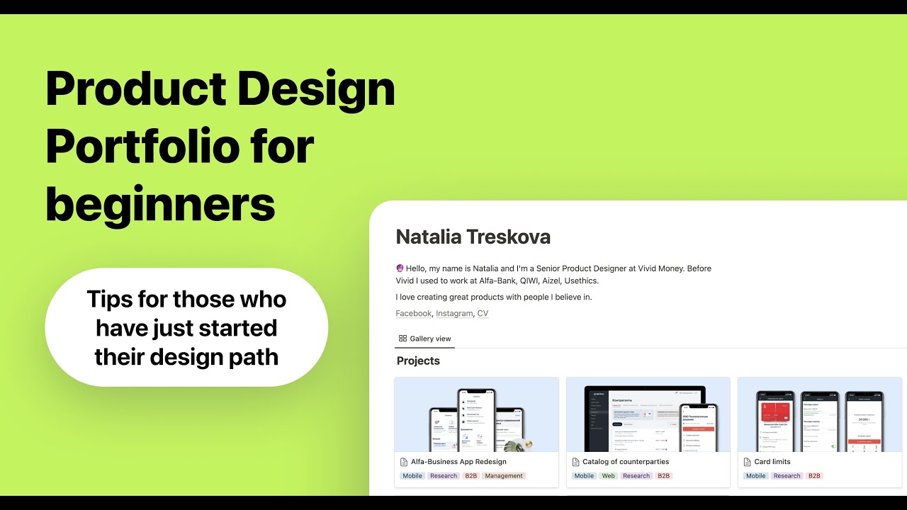 Product Design Portfolio for beginners - YouTube