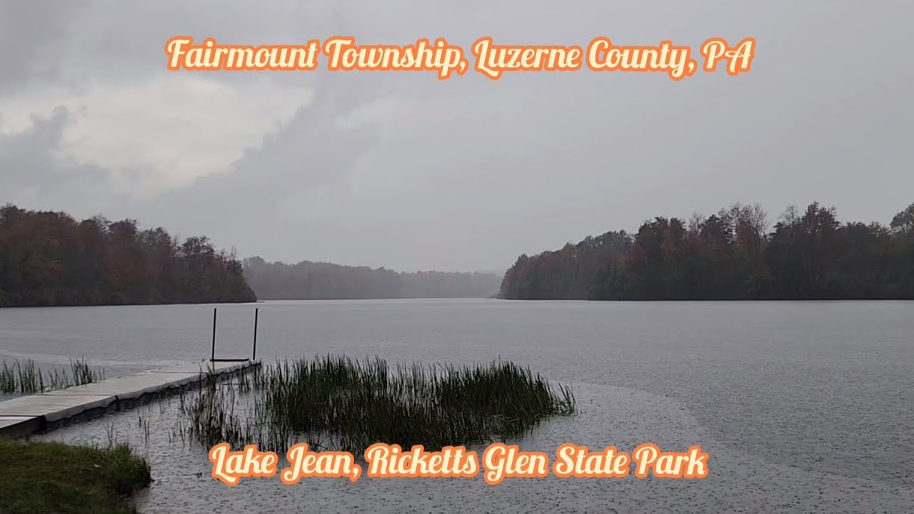 Lake Jean on a Rainy Day, Ricketts Glen State Park, Fairmount Township ...