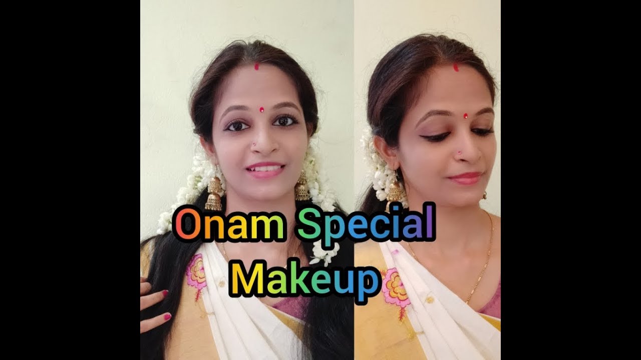 Onam Special Makeup in Set Saree ||Traditional Look || Kerala Festival ...