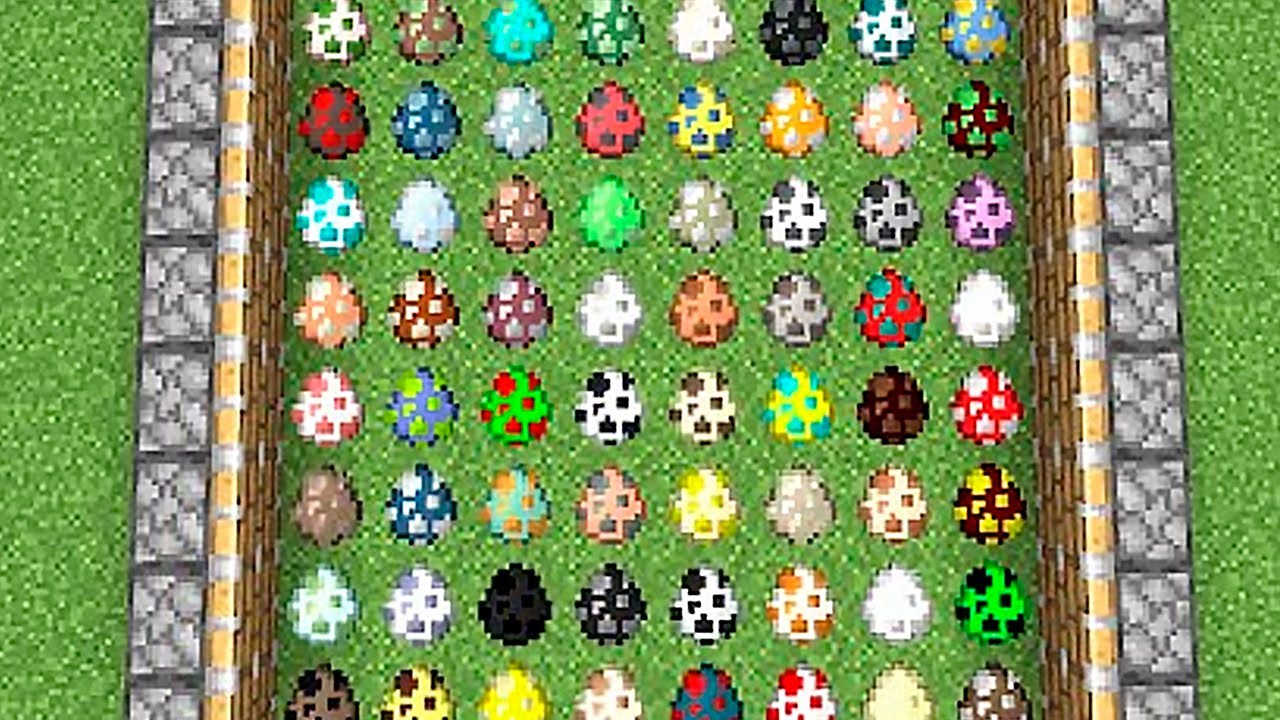 all minecraft eggs combined = ??? - YouTube