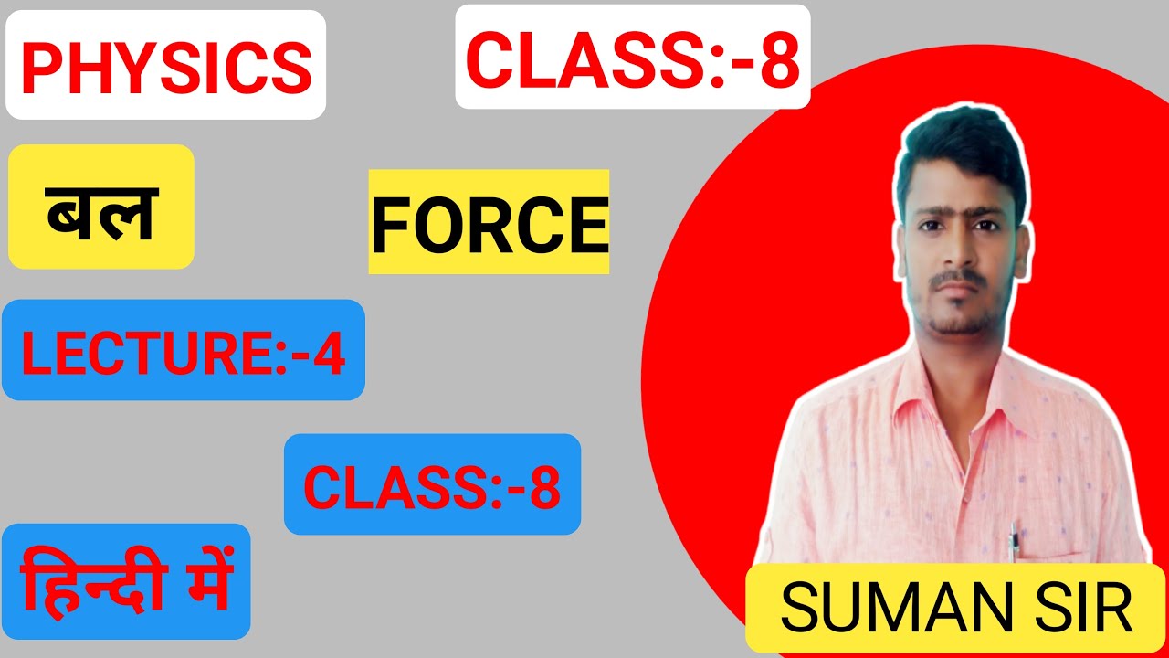 //Force//बल।Class:-8.Lecture:-4.Explain about Force and it's types.In ...