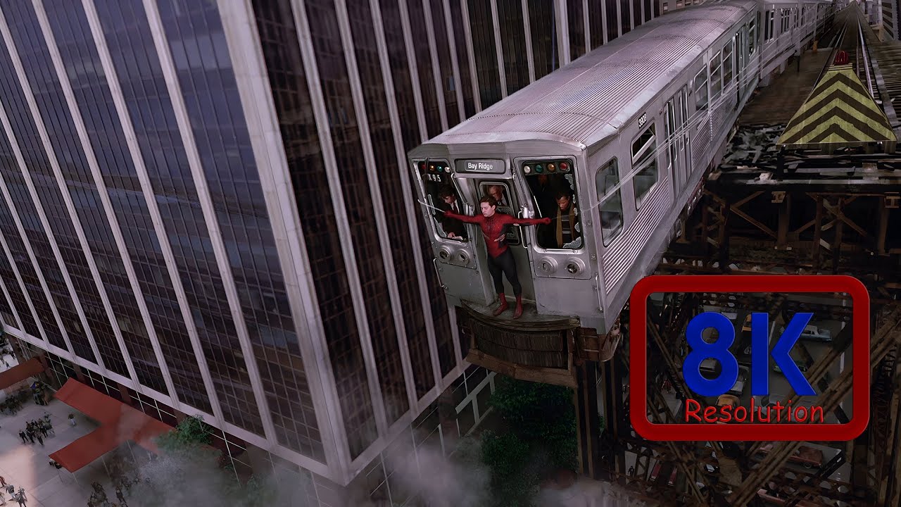 Spider-man 2: stopping a train fragment | 8K (AI Upscaled) - YouTube