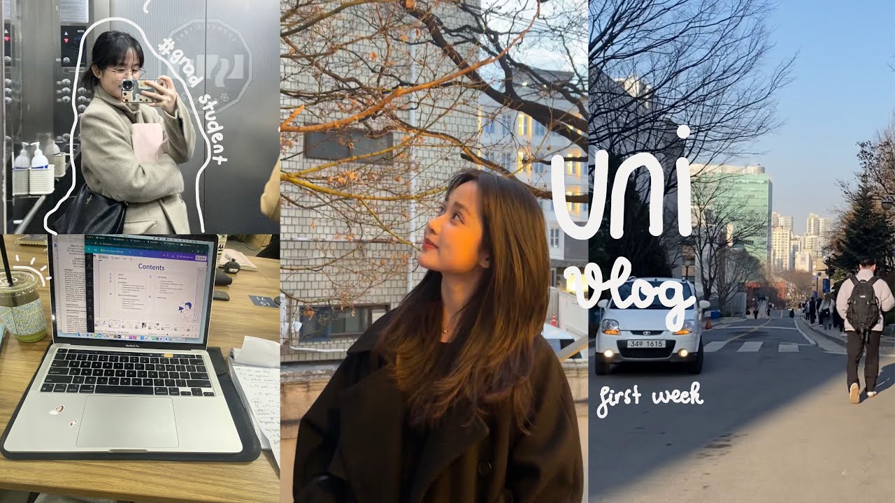 kor sub) uni VLOG | first week of uni, grad student 👩🏻‍💻 - YouTube