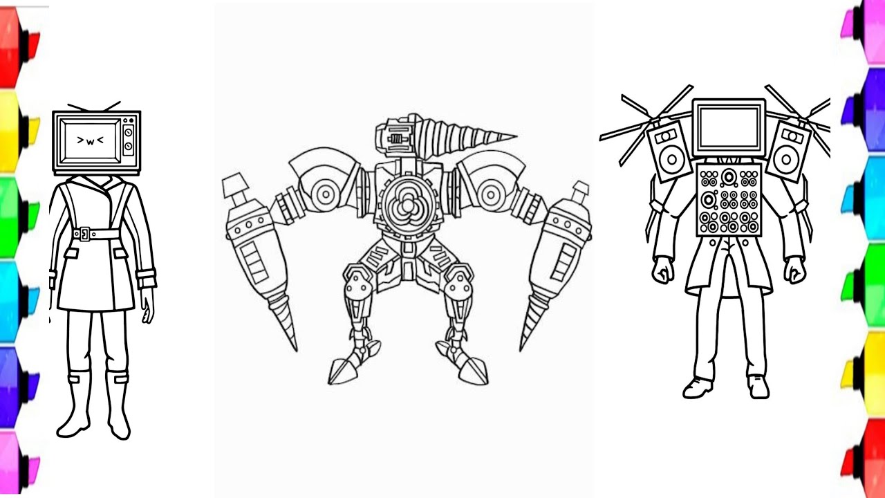 Skibidi Toilet / How to color / New coloring pages / characters and ...
