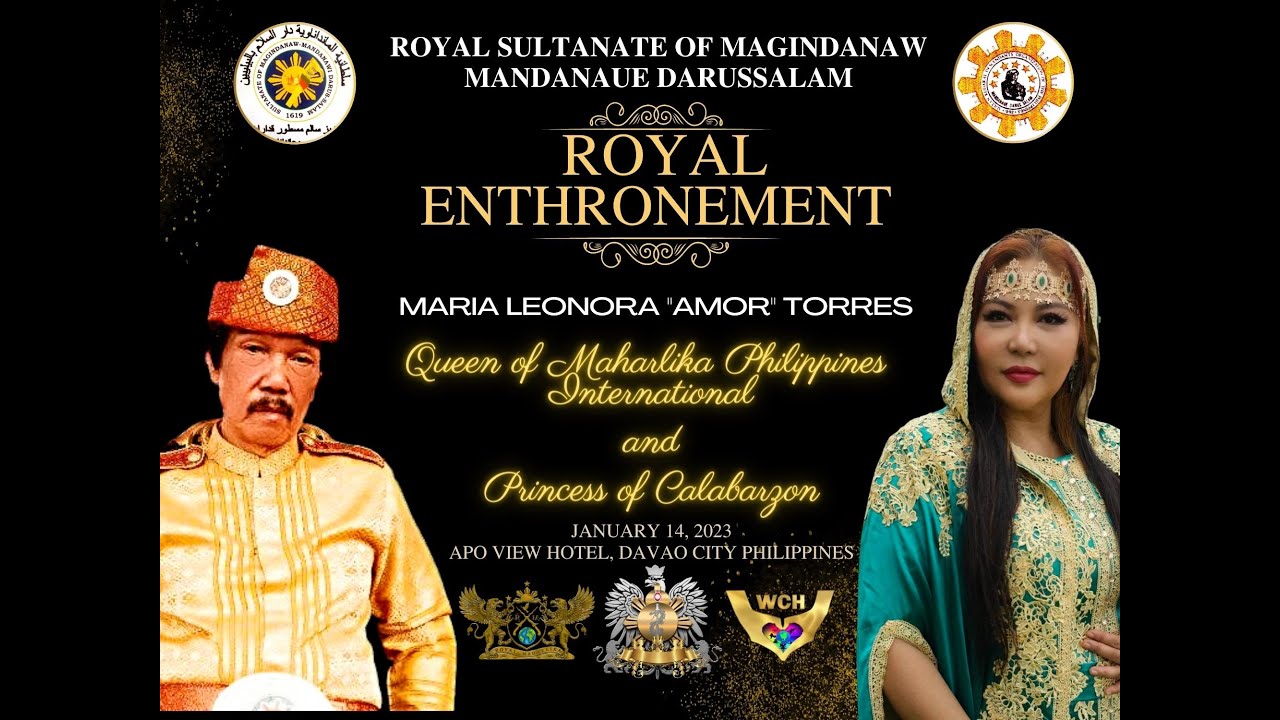 ROYAL ENTHRONEMENT as QUEEN of MAHARLIKA and PRINCESS of CALABARZON ...