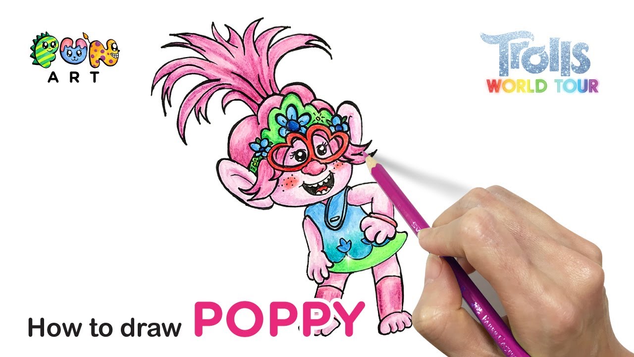 How To Draw POPPY | TROLLS World Tour - YouTube