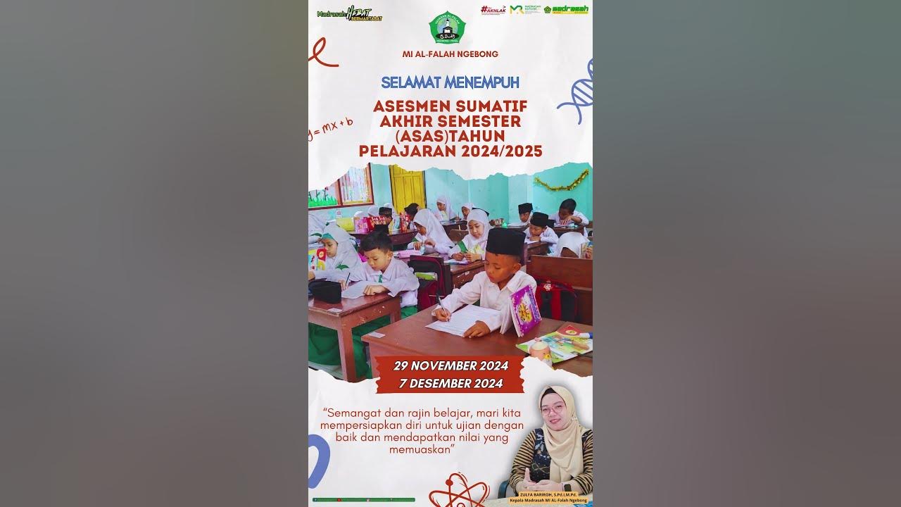 Selamat Menempuh Ujian ASESMEN SUMATIF AKHIR SEMESTER TH. PELAJARAN 2024/2025 - YouTube