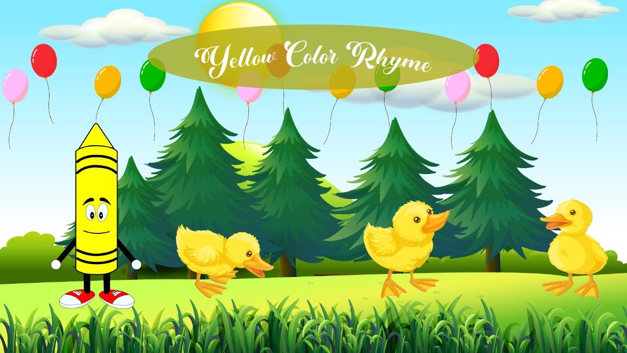 Yellow color rhyme | Color rhymes for kids | Nursery rhymes | Rhymes ...
