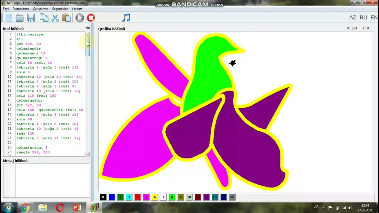 Xarı bülbül Alplogo kodları - YouTube