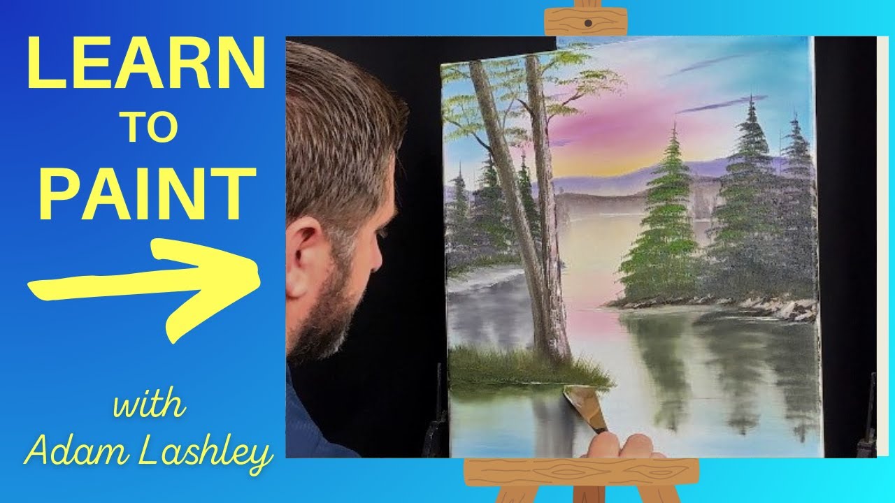 Tranquil Sunset | Paint with Adam | Wet on Wet Technique | Oil Painting ...