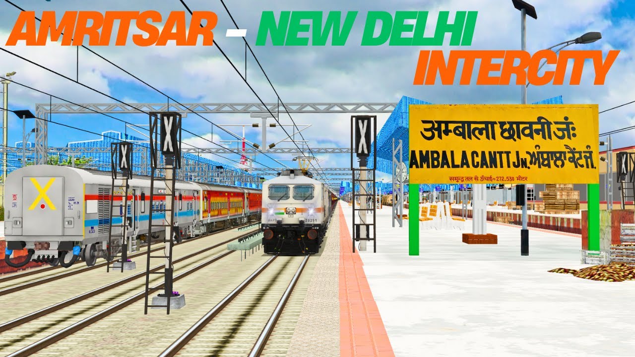 12460 AMRITSAR - NEW DELHI INTERCITY EXPRESS || INDIAN TRAIN SIMULATOR ...