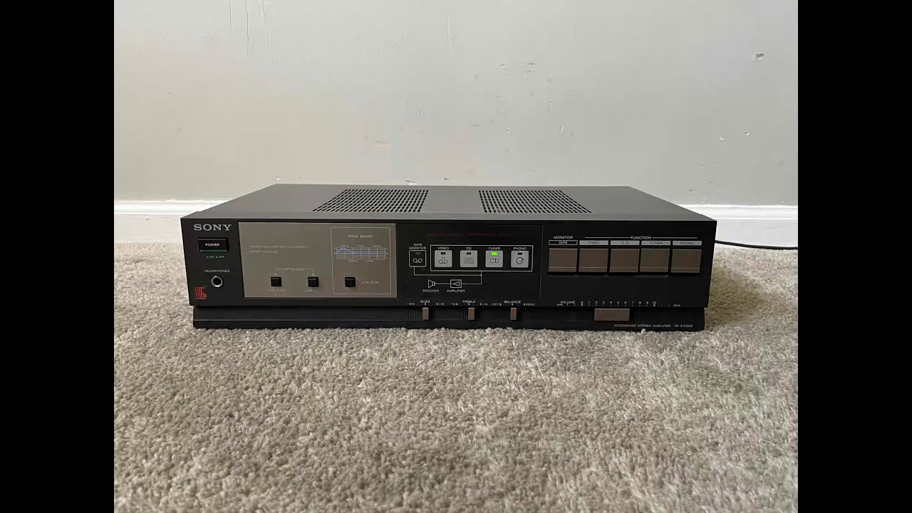 Sony TA-AX205 Home Stereo Integrated Amplifier - YouTube