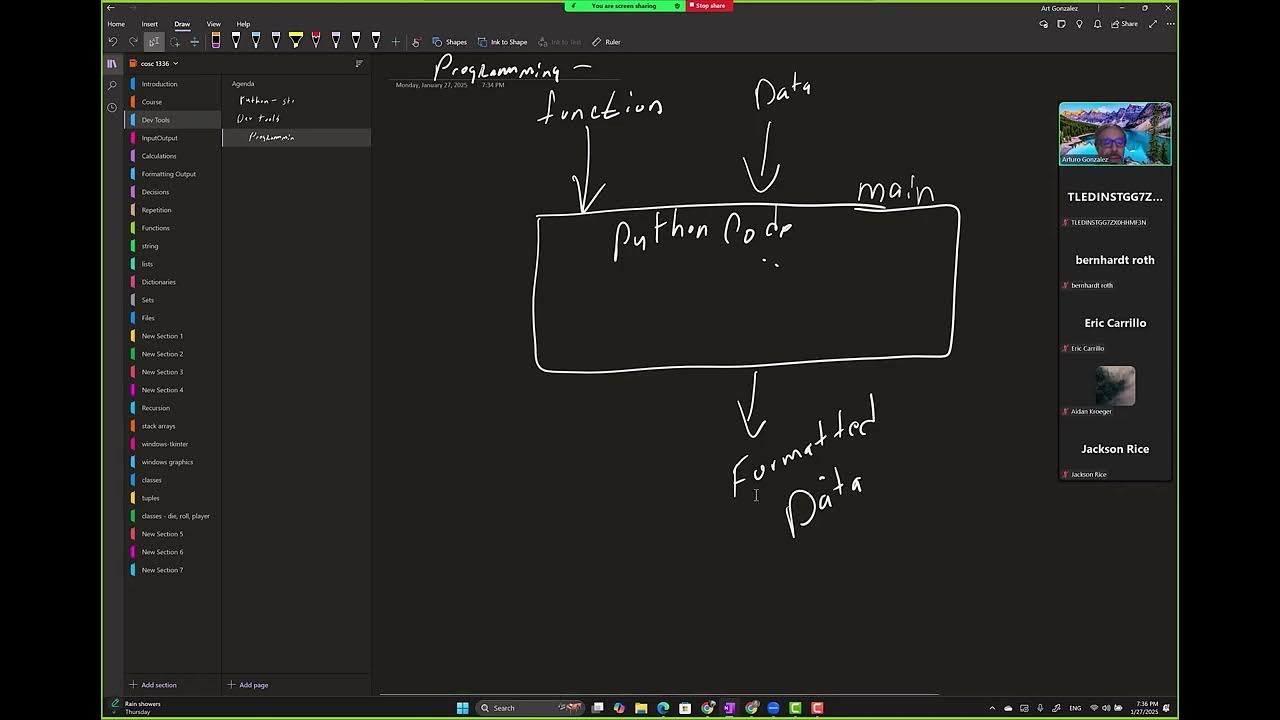 012725 COSC 1336 Python: functions Overview (Hello World) - YouTube