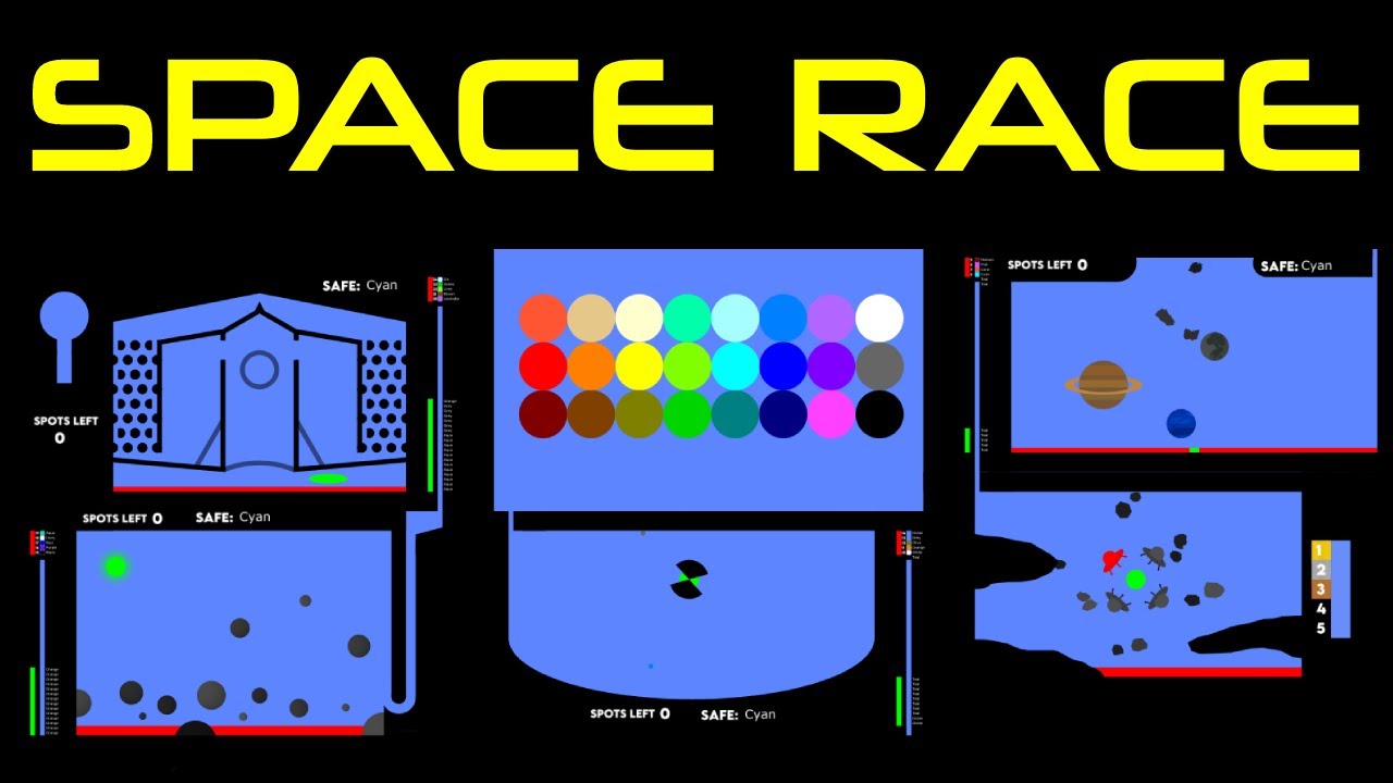 24 Marble Race Ep 1 Space Race In Algodoo Youtube