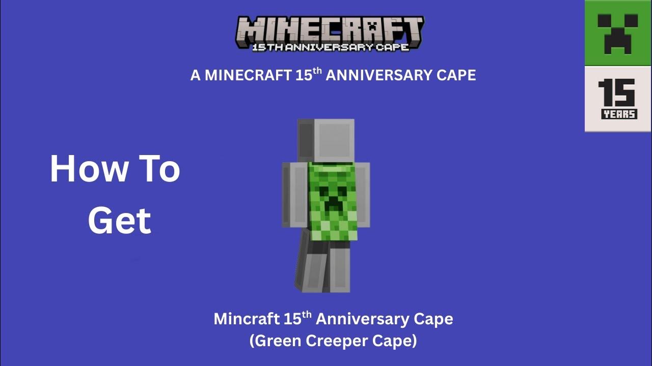 How to claim the free 15th anniversary cape Minecraft - YouTube