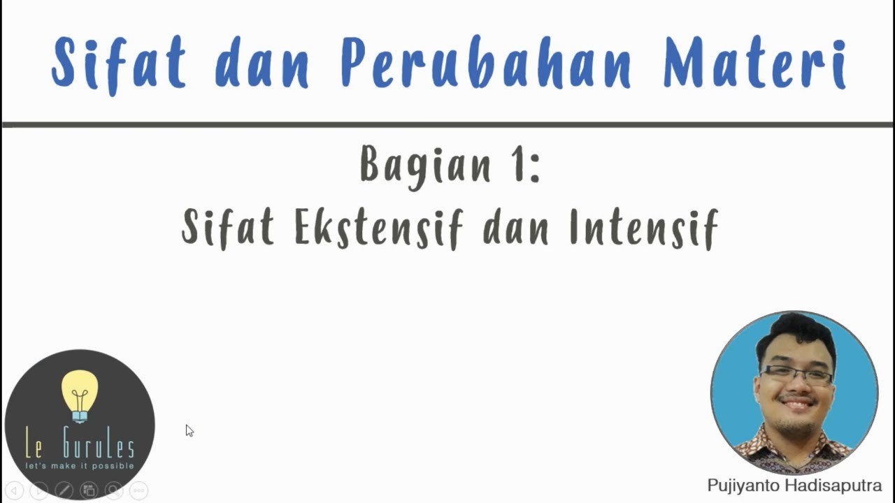 Sifat Ekstensif dan Sifat Intensif - Part 1 Sifat dan Perubahan Materi ...