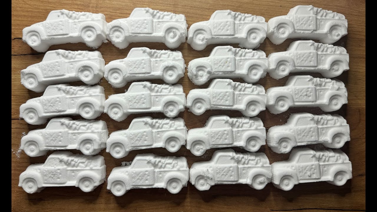 White crunchy baking soda cars ASMR - YouTube