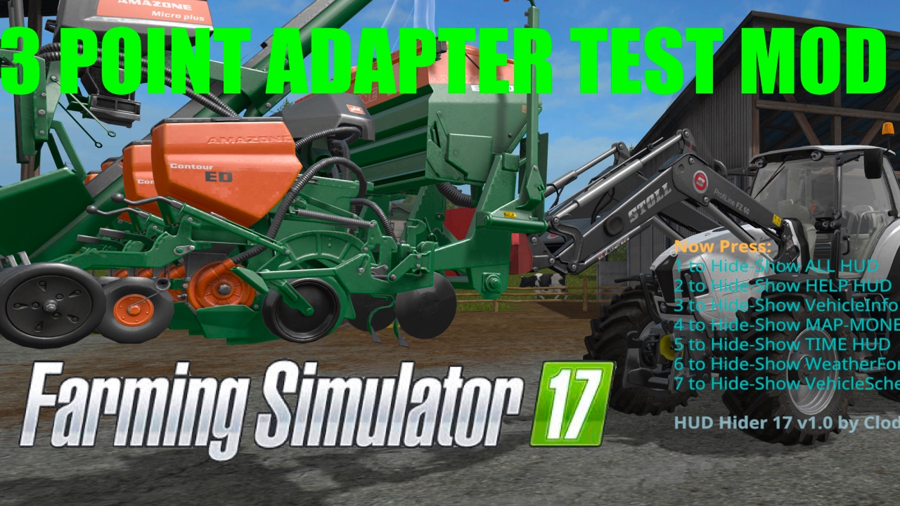 3 point adapter to froant loader |FS17 Test Mod - YouTube